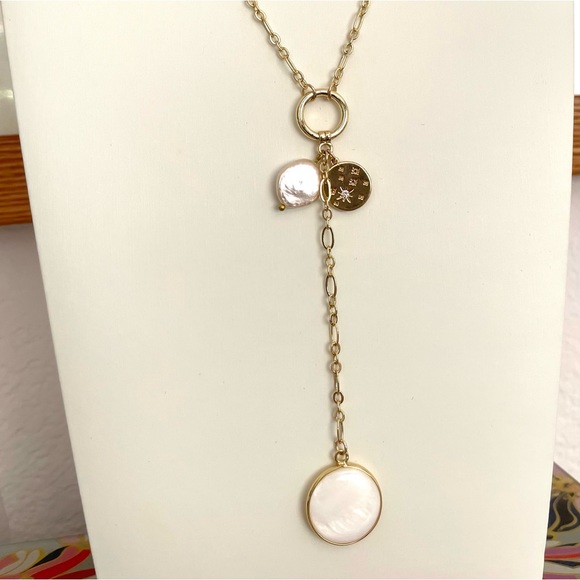 Panacea Cache | Jewelry | Panacea Pearl Drop Chain Necklace | Poshmark